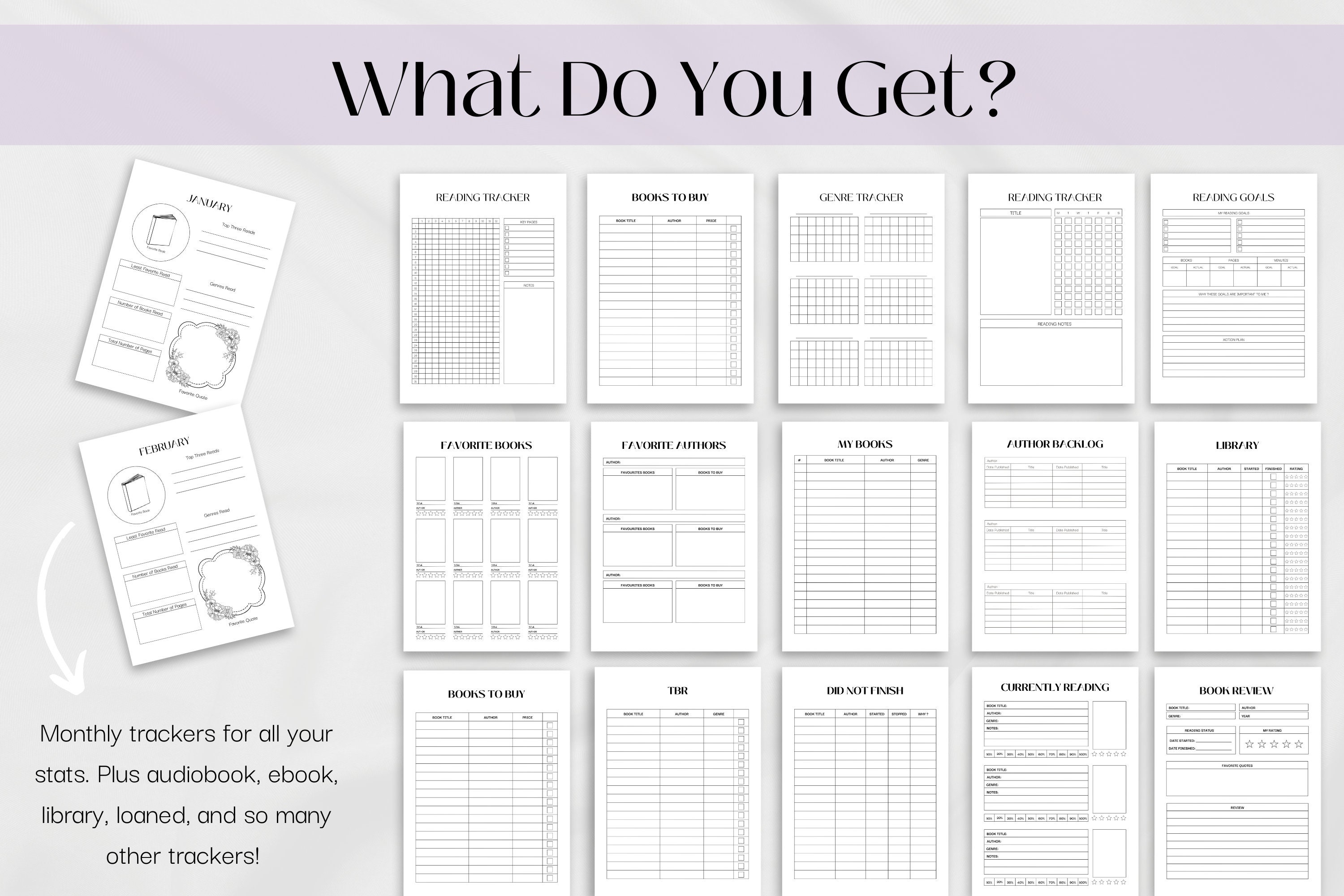 Printable Reading Journal, Reading Tracker, Reading Log, Book Tracker ...