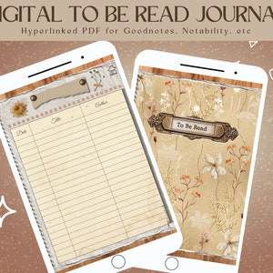 Digital Reading Journal, Digital Reading Planner, Reading Digital ...