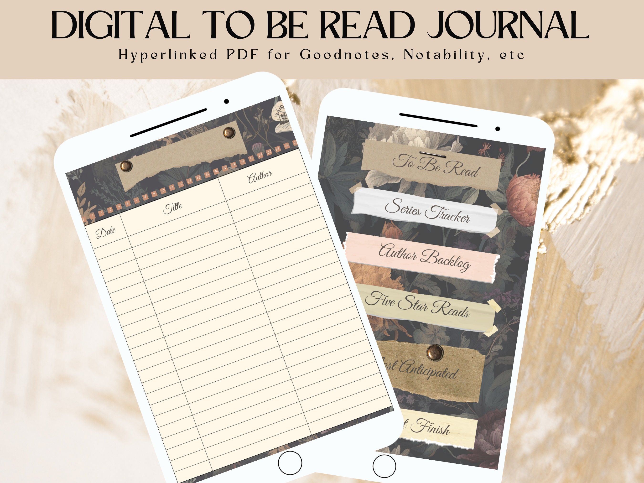 Digital Reading Journal, Digital Reading Planner, Reading Digital ...