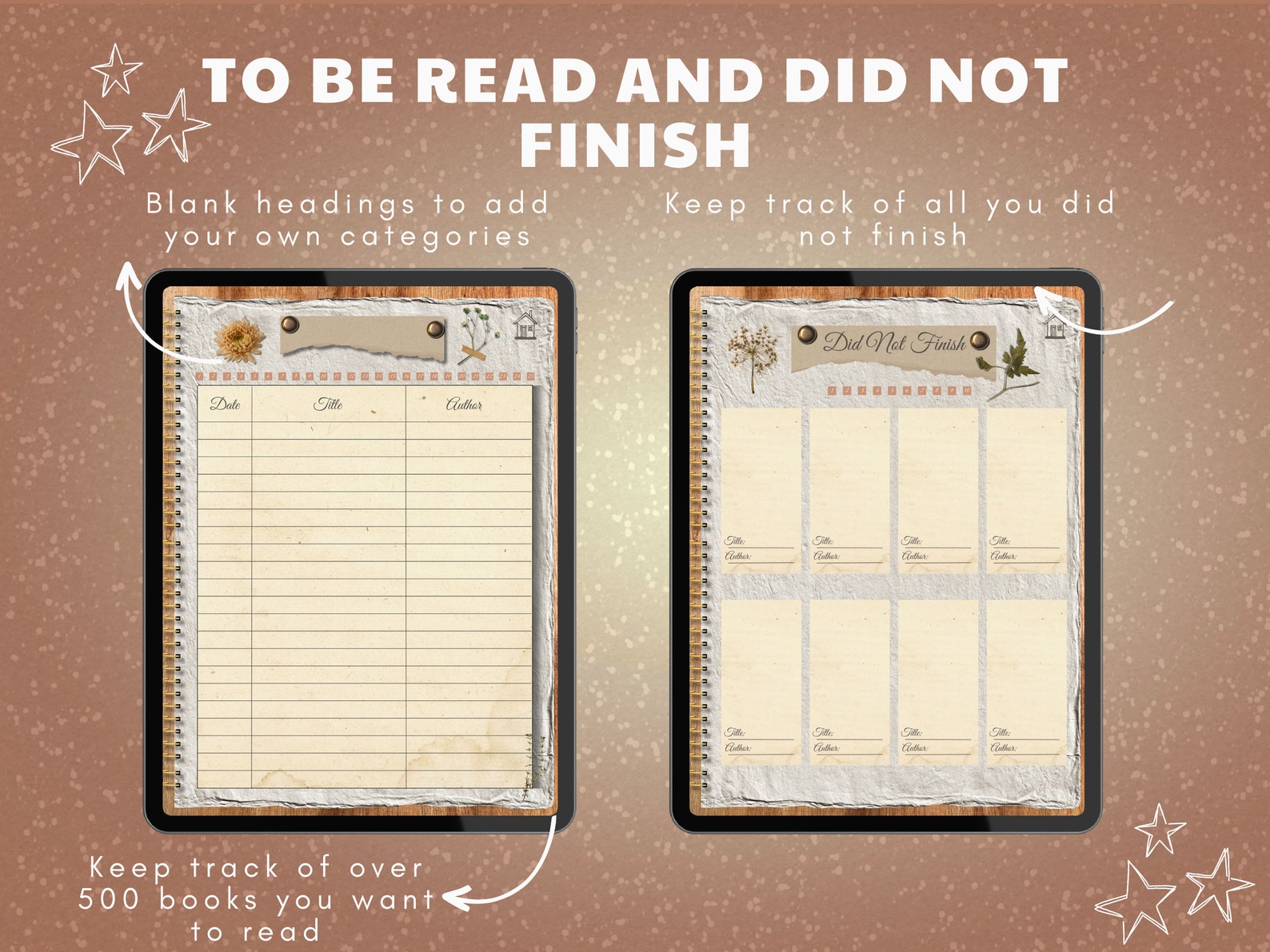 Digital Reading Journal, Digital Reading Planner, Reading Digital ...