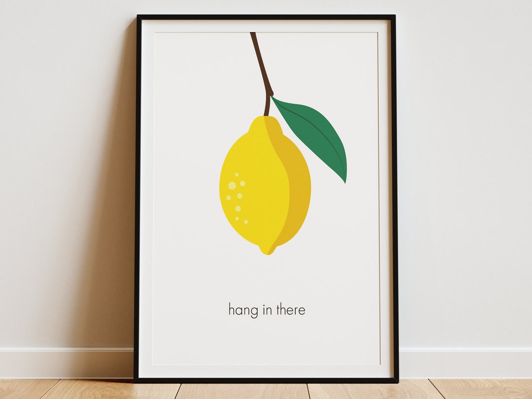 Printable Lemon Wall Art, Optimistic Message, Home Decor, Uplifting ...