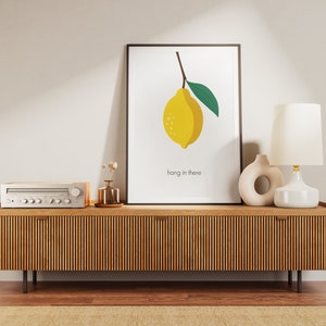 Printable Lemon Wall Art, Optimistic Message, Home Decor, Uplifting ...