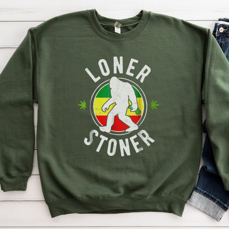 Bigfoot Stoner Loner Blunt, Weed, Cannabis, Bong, Water Pipe, Smoking Unisex Sweatshirt - Etsy