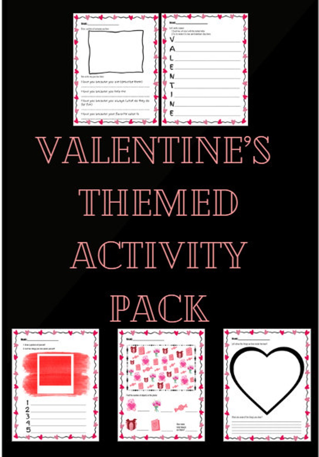 Valentine's Day Activity Pack - Etsy