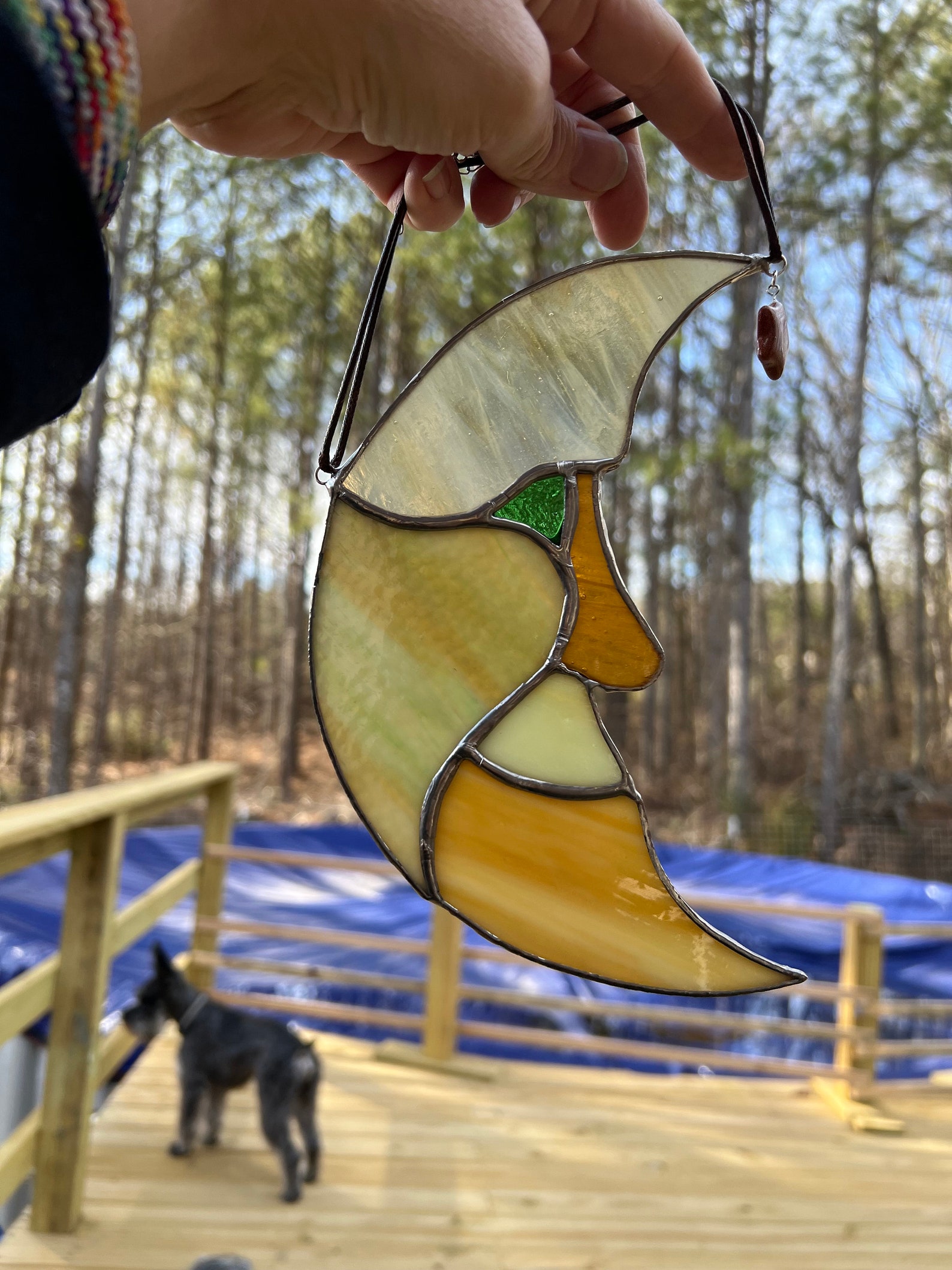 Stained Glass Moon Suncatcher - Etsy