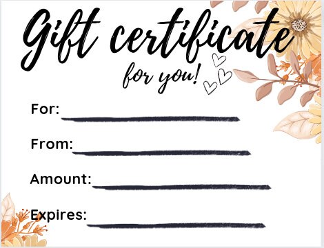 Cute Gift Certificate Template for Canva - Etsy