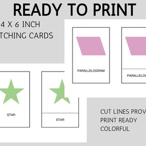 Shape Cards, Elementary Shape Matching, 2-D Shape Center Activity ...