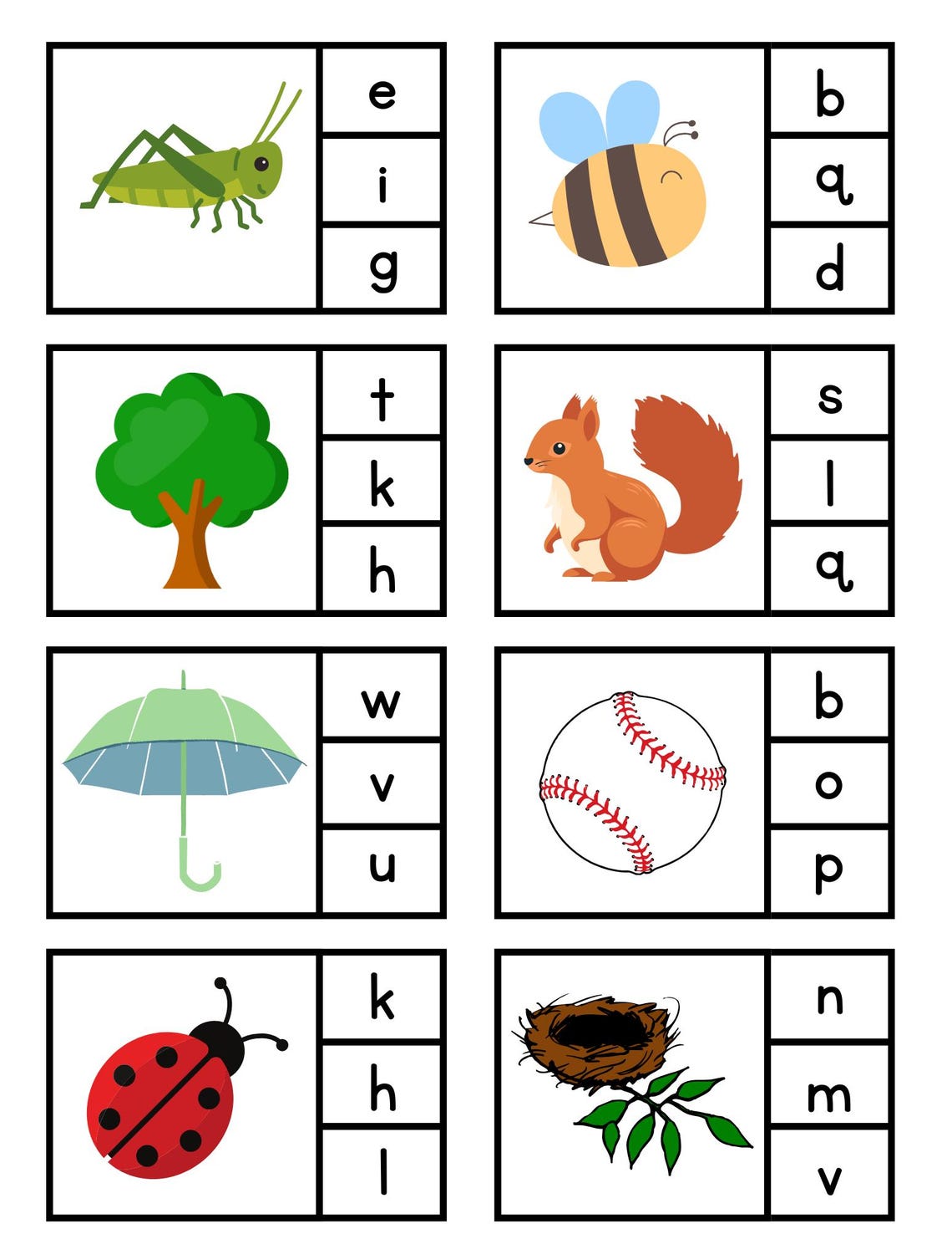 Phonemic Awareness Cards, Speech and Beginning Sounds Activity ...