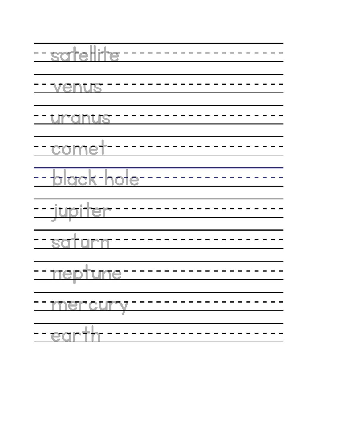 Space Write the Room Activity: Pre-k Handwriting Practice (printable ...