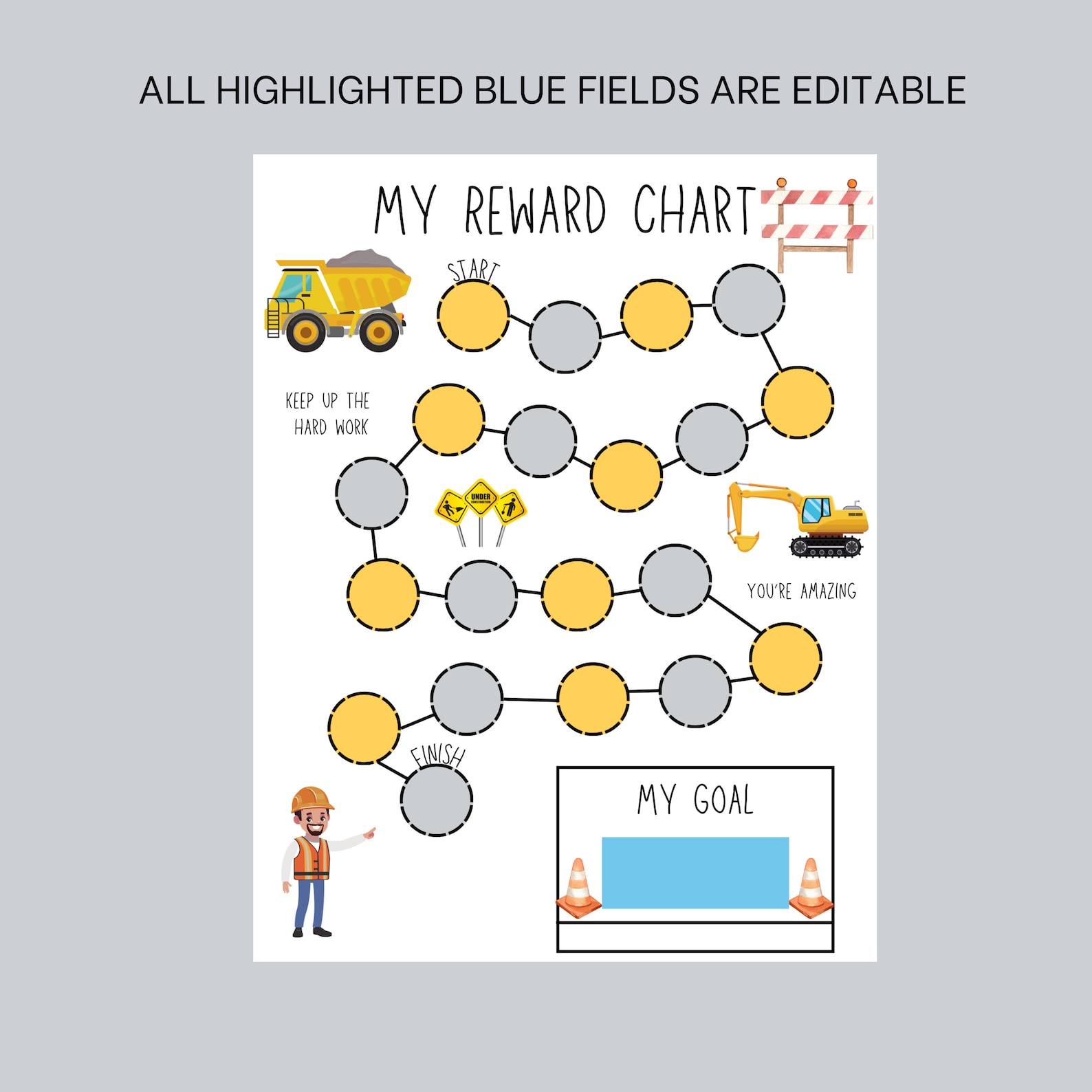 Chore Chart Motivational Chart for Kids Reward Chart for Boys Behavior ...