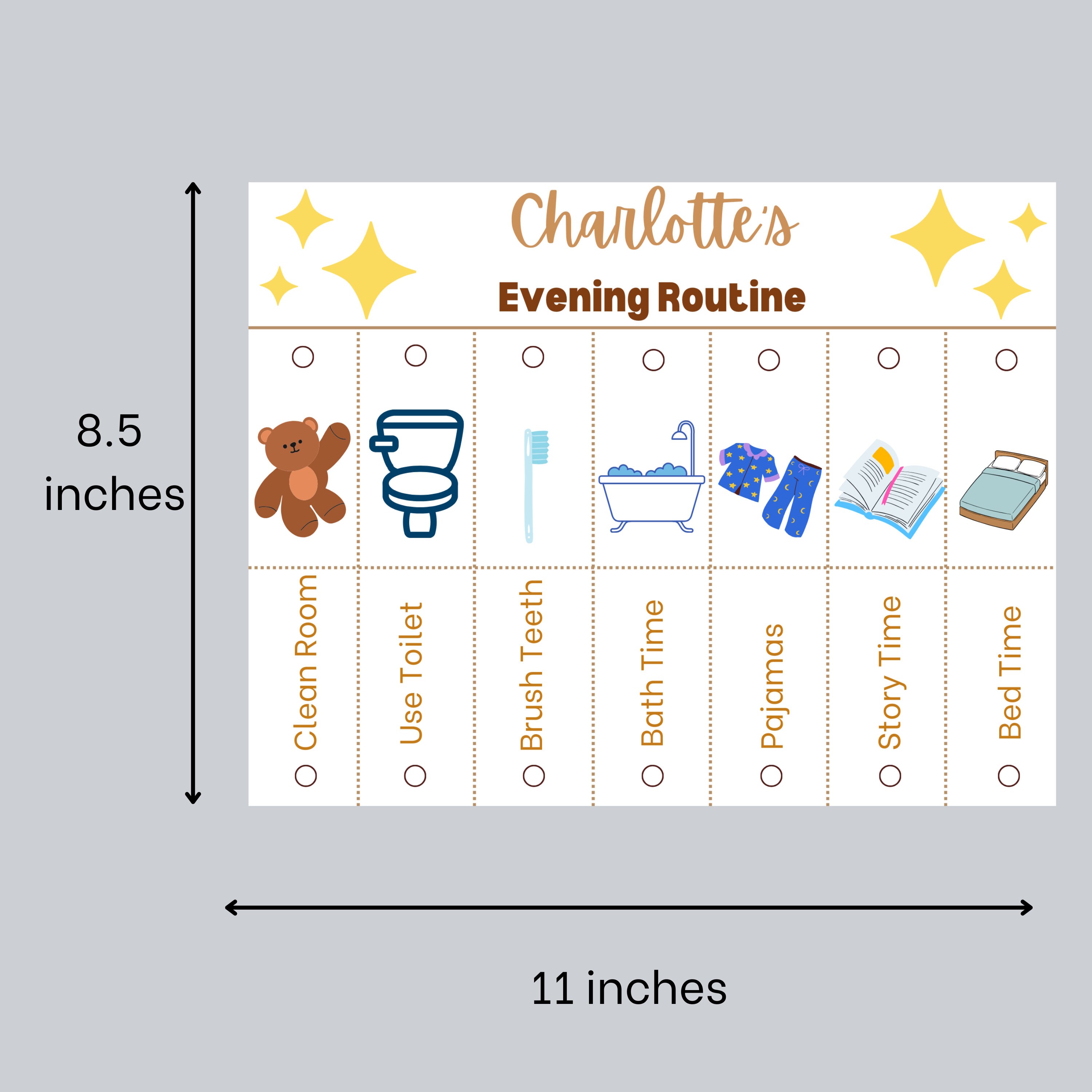 EDITABLE Morning and Evening Routine Chart, Visual Schedule ...