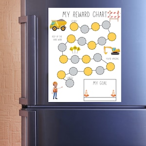 Chore Chart Motivational Chart for Kids Reward Chart for Boys Behavior ...