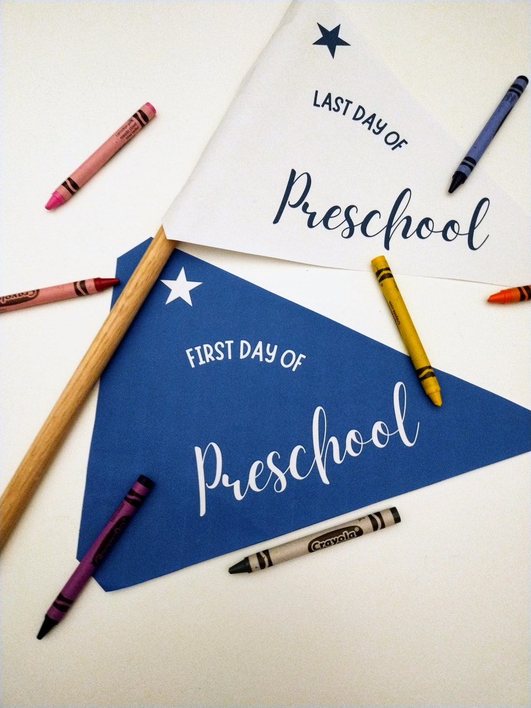 First Day of School Pennant: Pre-k Celebration Printable (digital ...