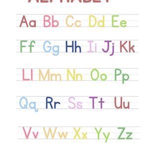 Alphabet Poster: Montessori Learning Aid (digital Download) - Etsy
