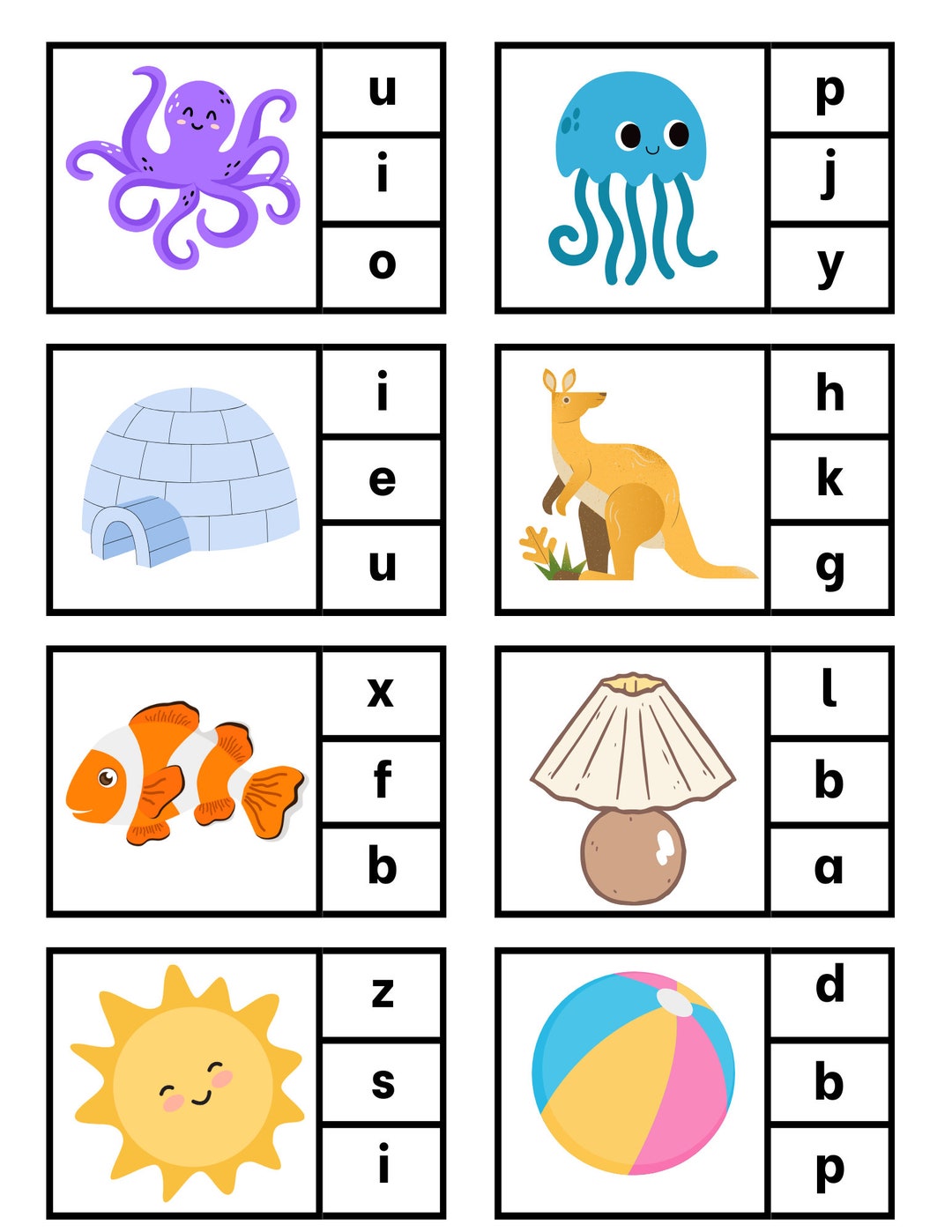 Beginning Letter Sounds Elementary Phonics Beginning Sounds Activity ...