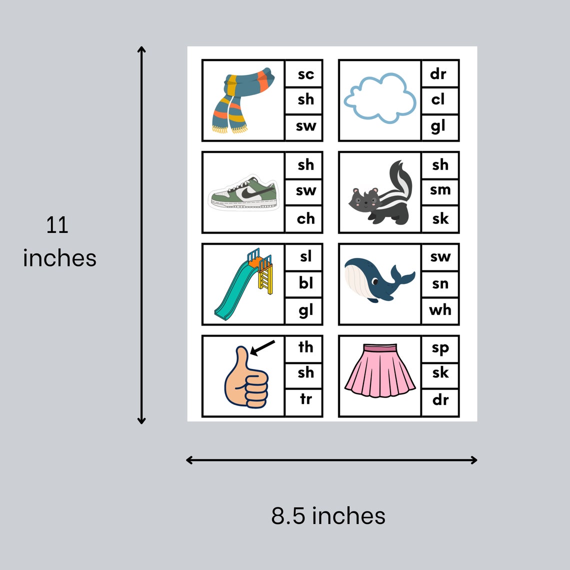 Blends and Digraphs Chart: Montessori Alphabet Learning - Etsy