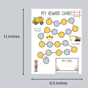 Chore Chart Motivational Chart for Kids Reward Chart for Boys Behavior ...