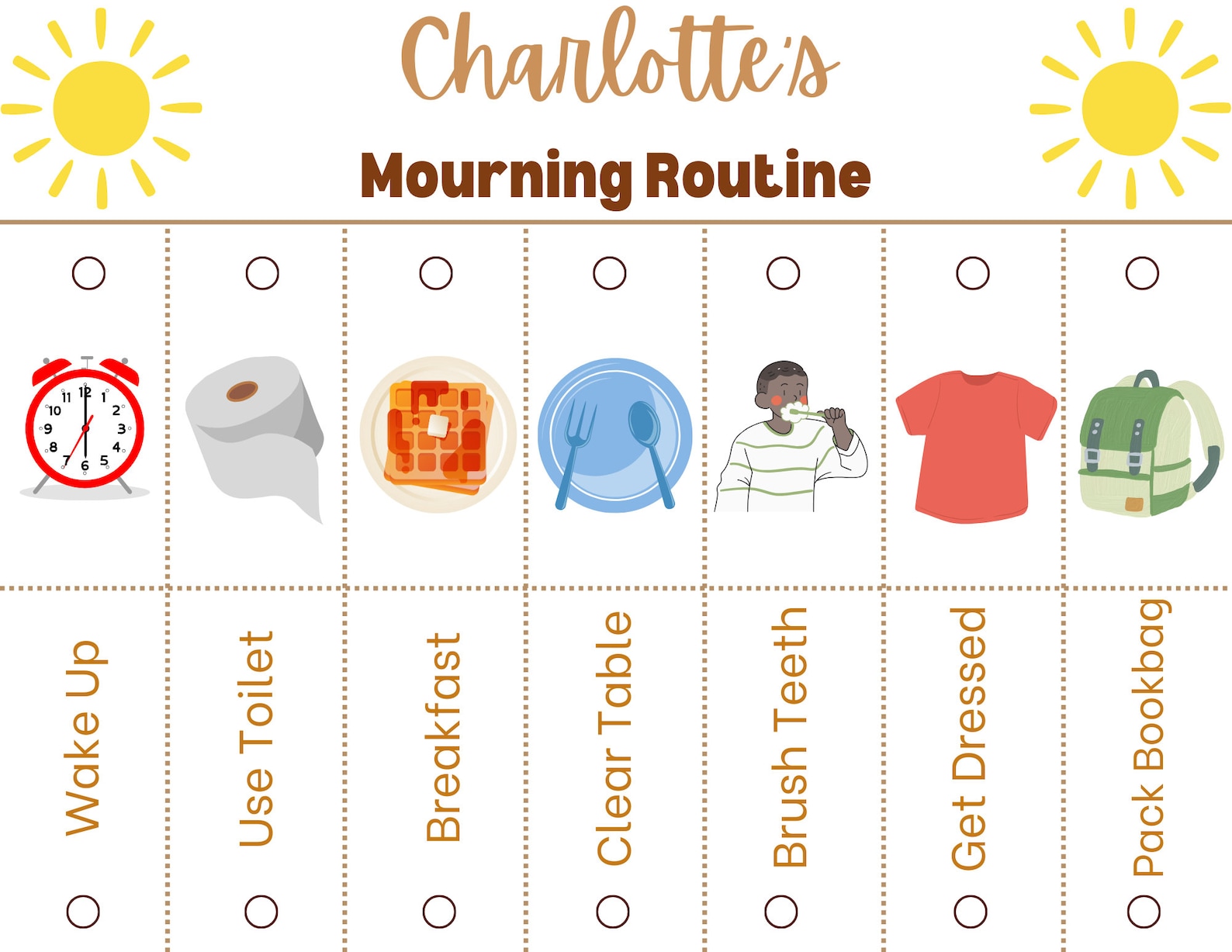 EDITABLE Morning and Evening Routine Chart, Visual Schedule ...