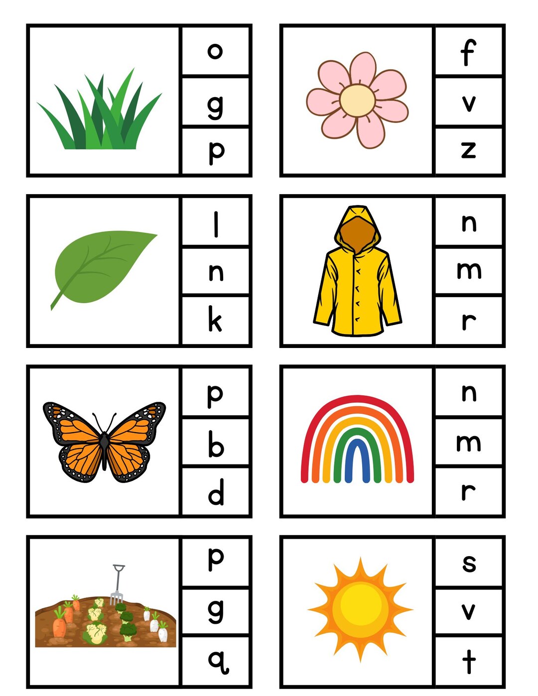 Phonemic Awareness Cards, Speech and Beginning Sounds Activity ...