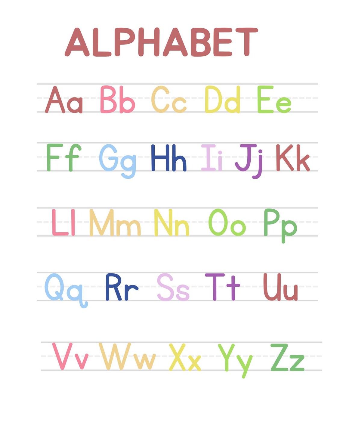 Alphabet Poster: Montessori Learning Aid (digital Download) - Etsy