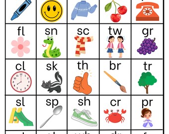 Blends and Digraphs Chart Phonics Chart Speech Aid Montessori Speech ...