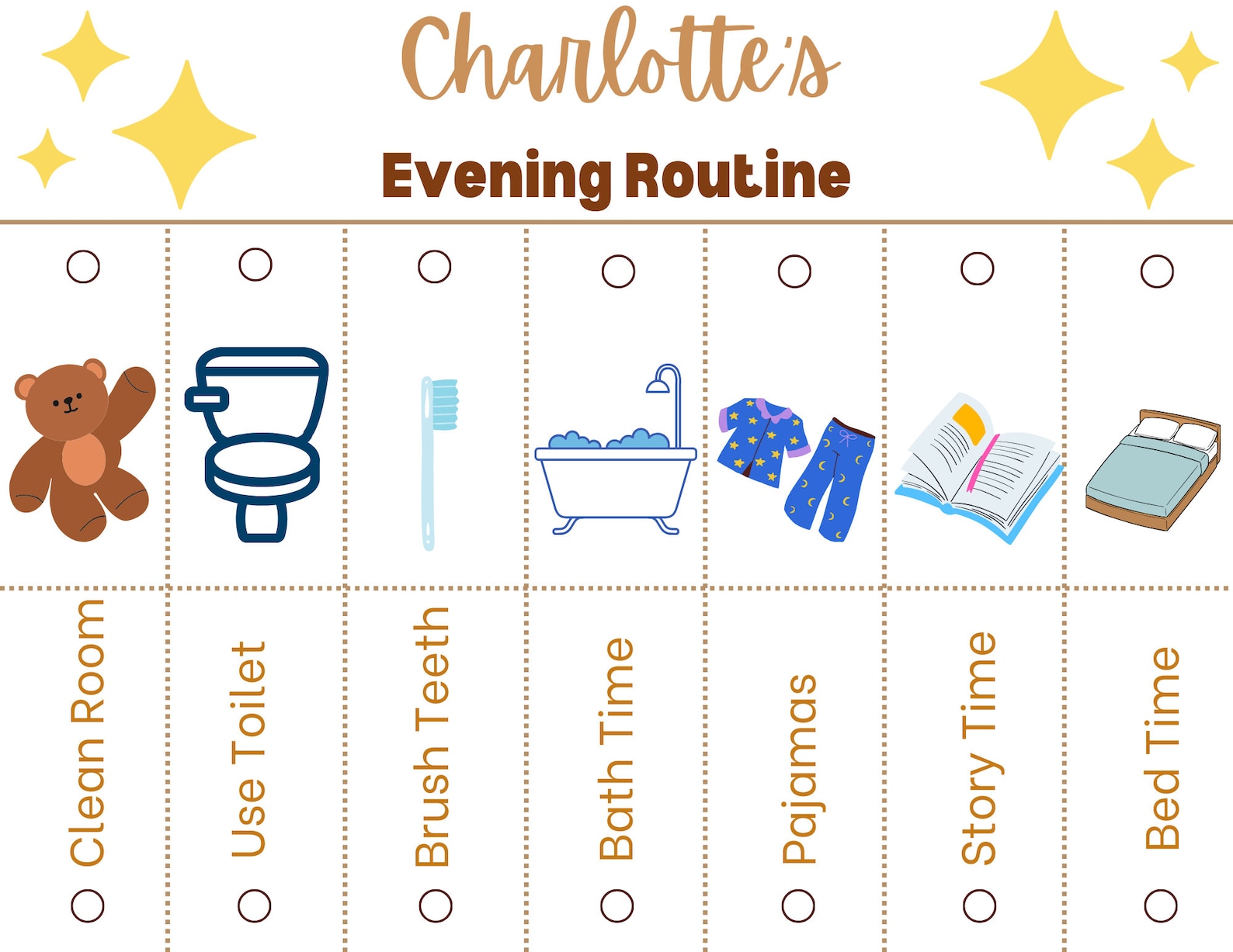 EDITABLE Morning and Evening Routine Chart, Visual Schedule ...