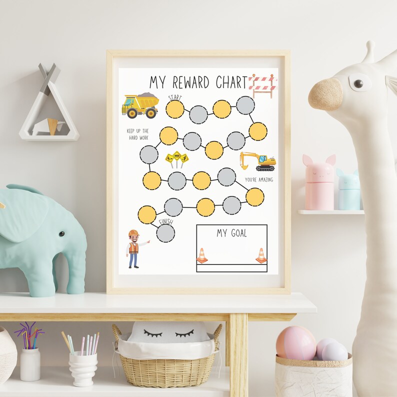 Chore Chart Motivational Chart for Kids Reward Chart for Boys Behavior ...