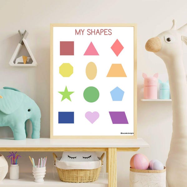 Shapes Poster - Etsy
