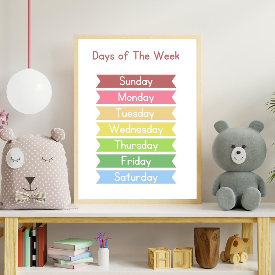 Home School Poster, Morning Meeting Poster, Days of the Week and Months ...