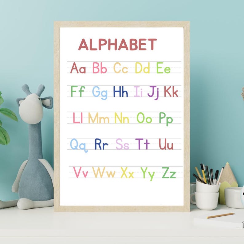 Alphabet Poster: Montessori Learning Aid (digital Download) - Etsy