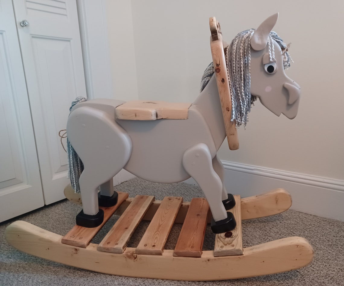 Rocking Donkey - Children's Wooden Ride on Rocking Horse - Etsy
