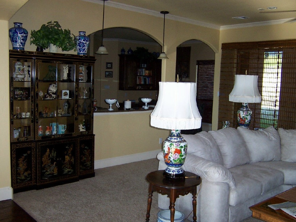 Cloisonné Chinese Lamps Original Design by "regina "with Original 100% ...