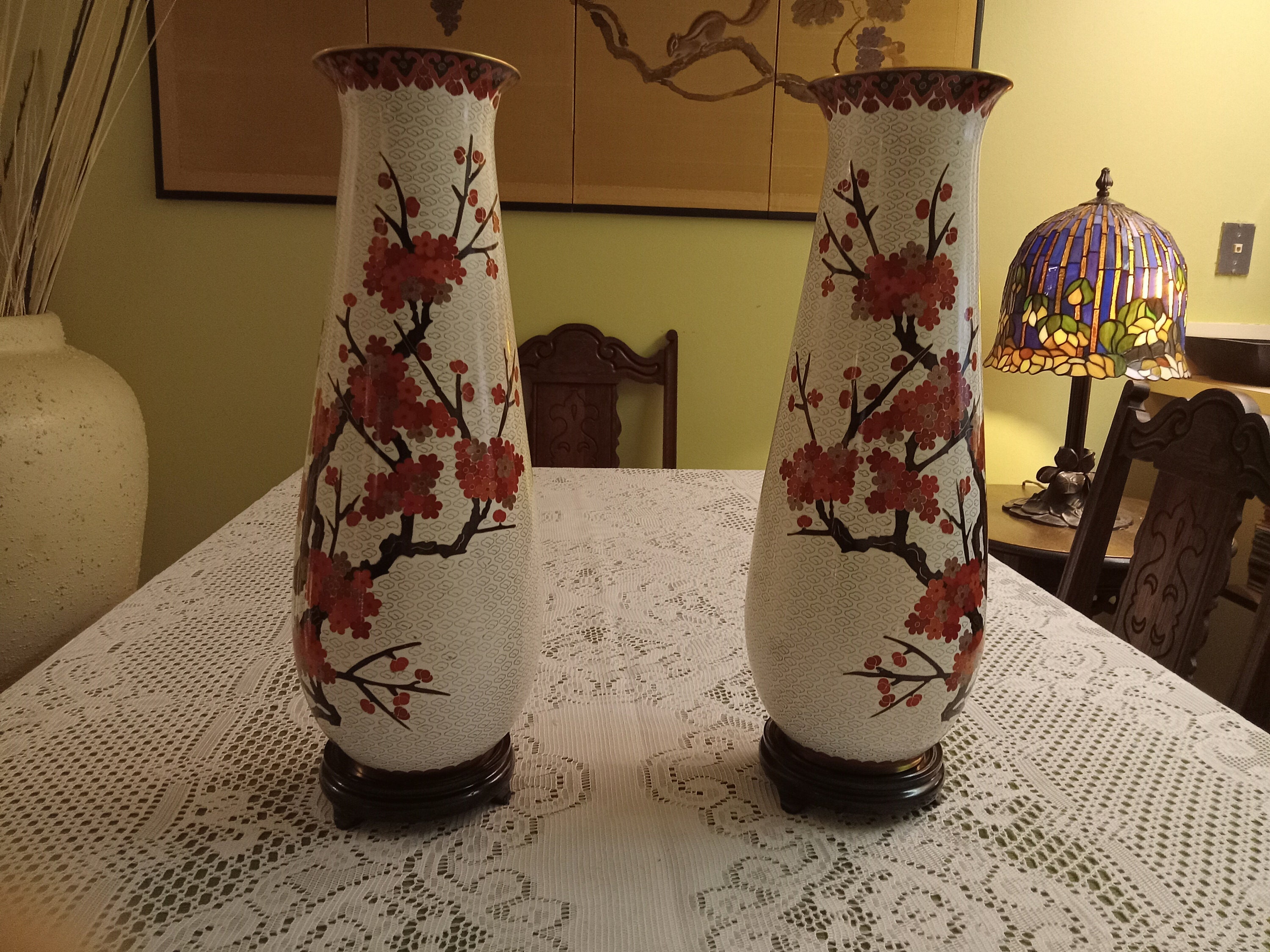 Cloisonne Vases Elegantly Designed With Copper Wire and Enamel Inlays ...