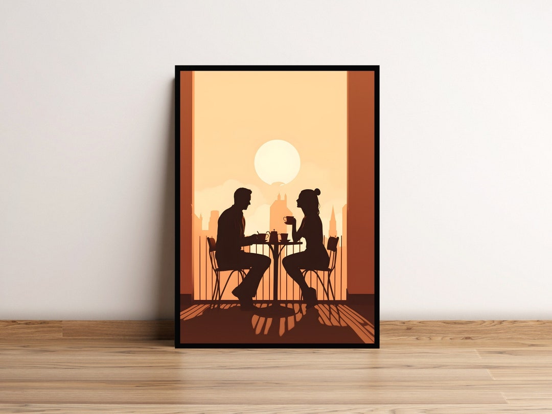 Romantic Couple Art Valentines Day Print Valentines Day Gift Valentines ...