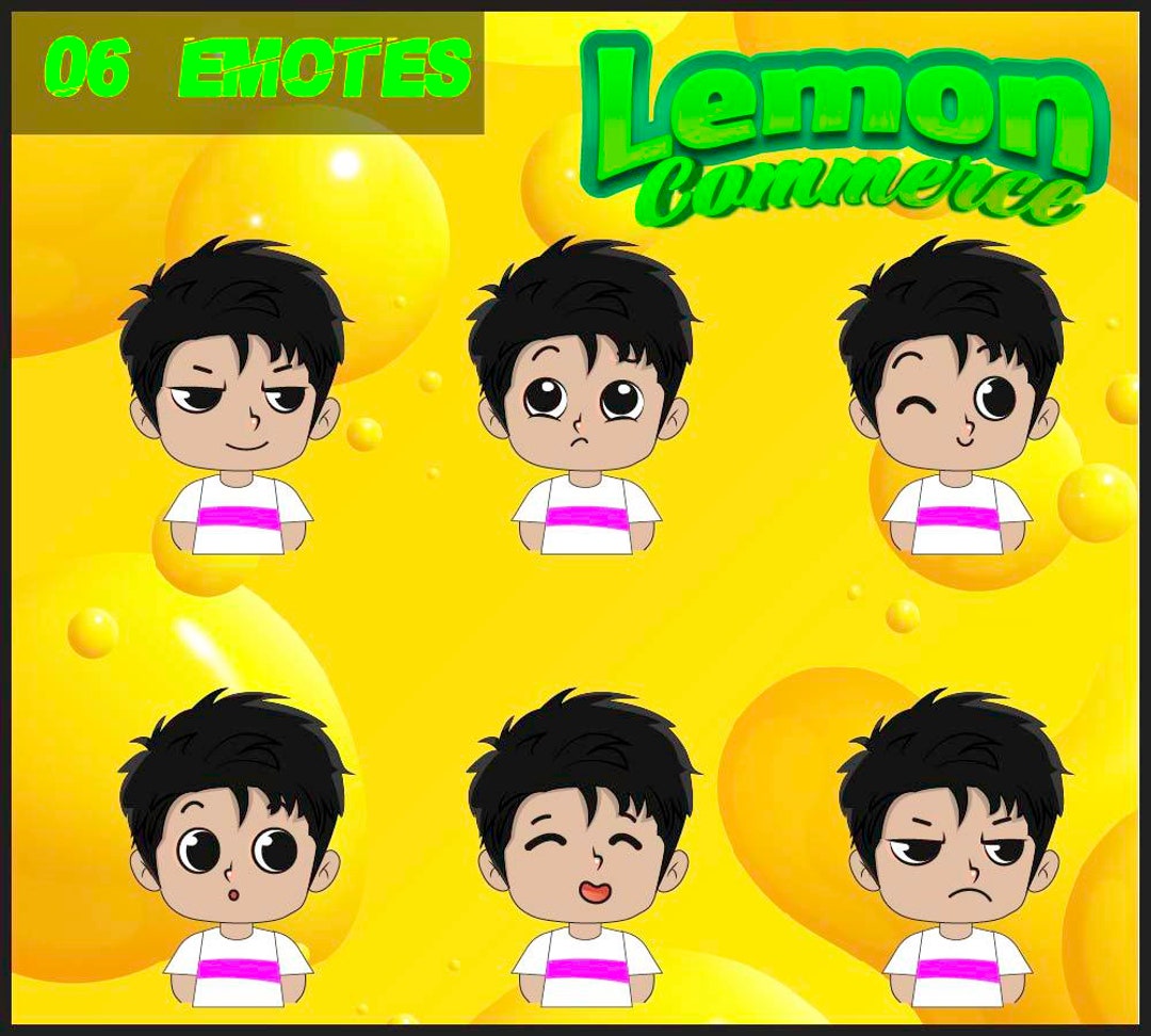 Expressive Anime-style Digital Emotes Pack 6 Unique, Handcrafted ...