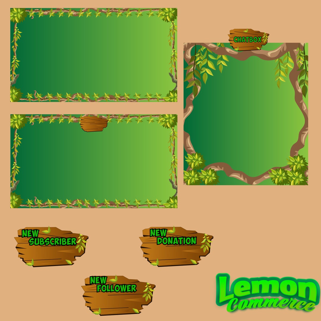 Rustic Wood Stream Overlay Package - Animated Offline, Starting Soon ...