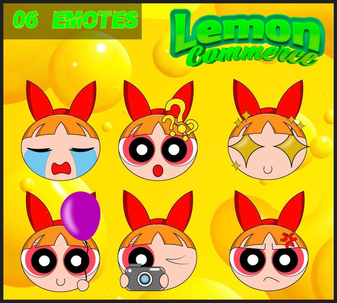 Puff Girls Set of 6 Adorable Character Emotes - Perfect for Discord ...