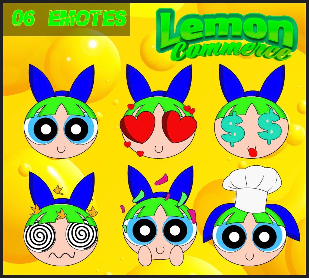 Cute Puff Girls Digital Emote Pack - 6 Unique & Vibrant Character ...