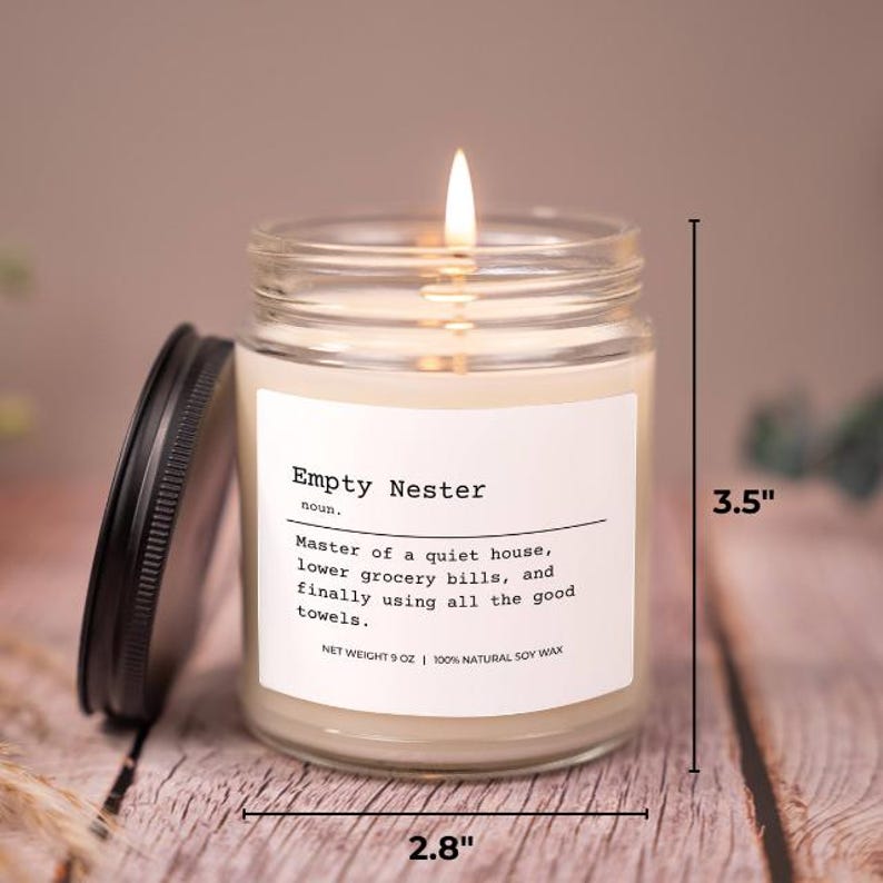 Empty Nester Candle Gift Set, Funny Empty Nest Gift, New Chapter Gift ...