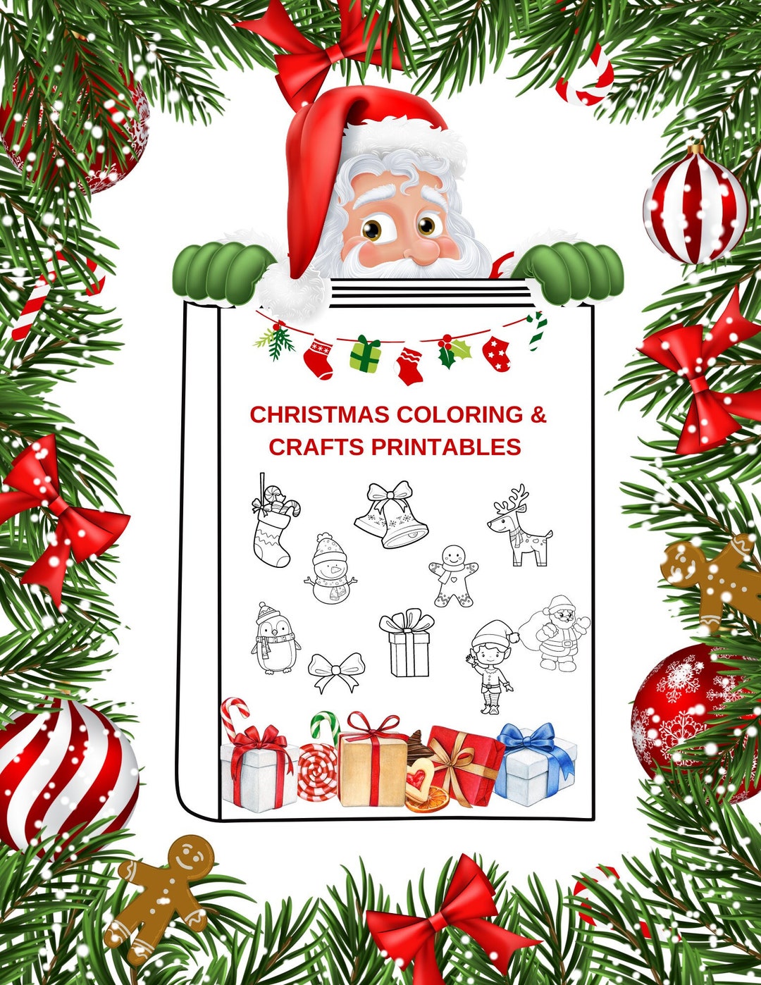Printable Holiday Coloring Book for Kids: 75 Festive Christmas Coloring ...