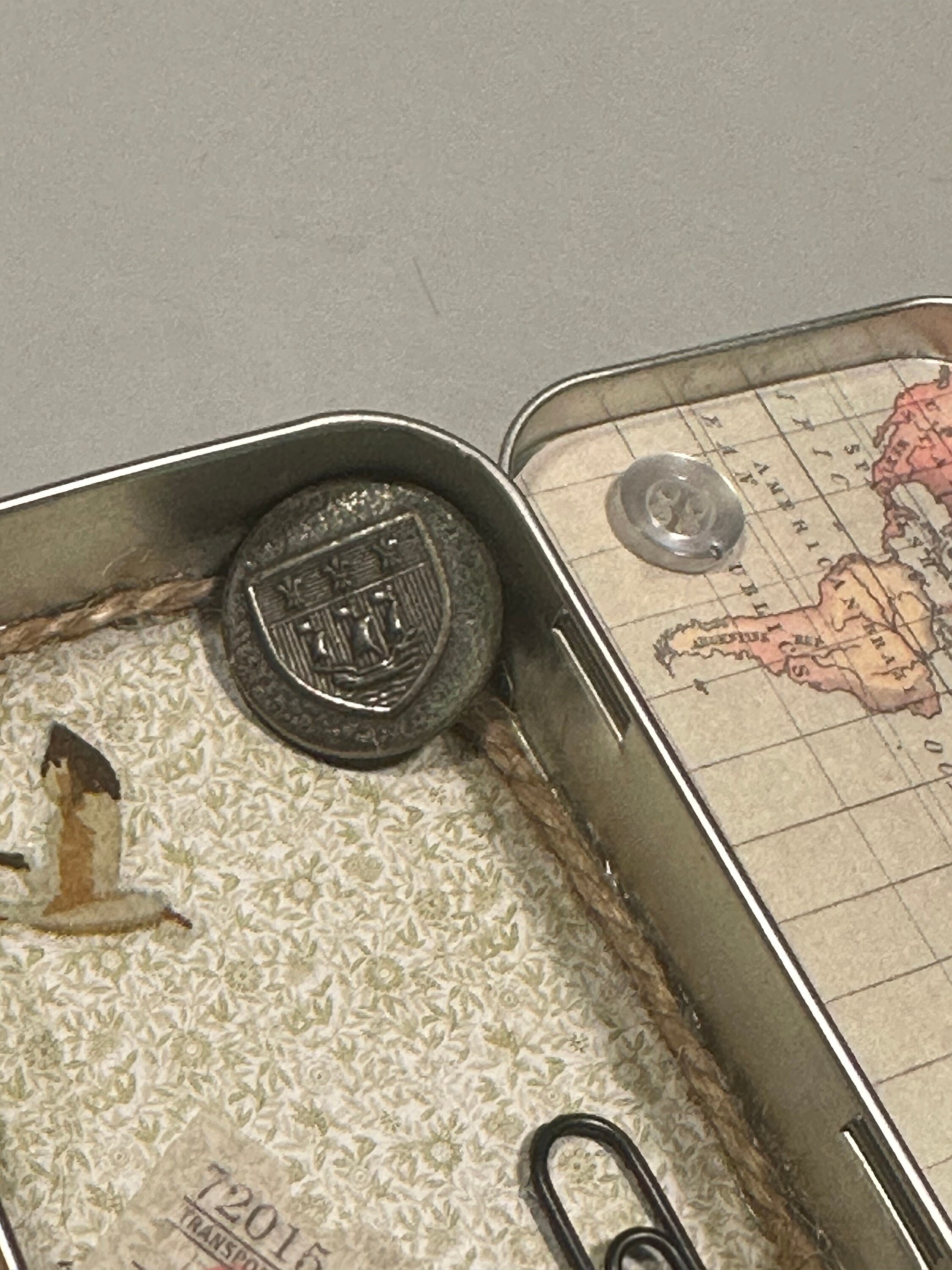 Trinket Box From Recycled Altoids Tin/ Vintage Voyage - Etsy