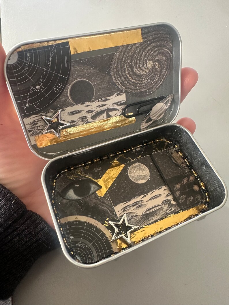 Altoids Tin Trinket Box/ Space Theme - Etsy
