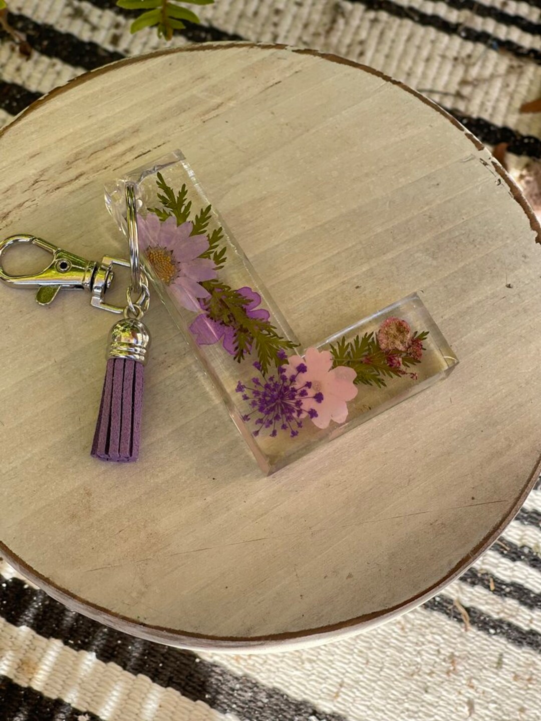 Letter L Keychain - Etsy