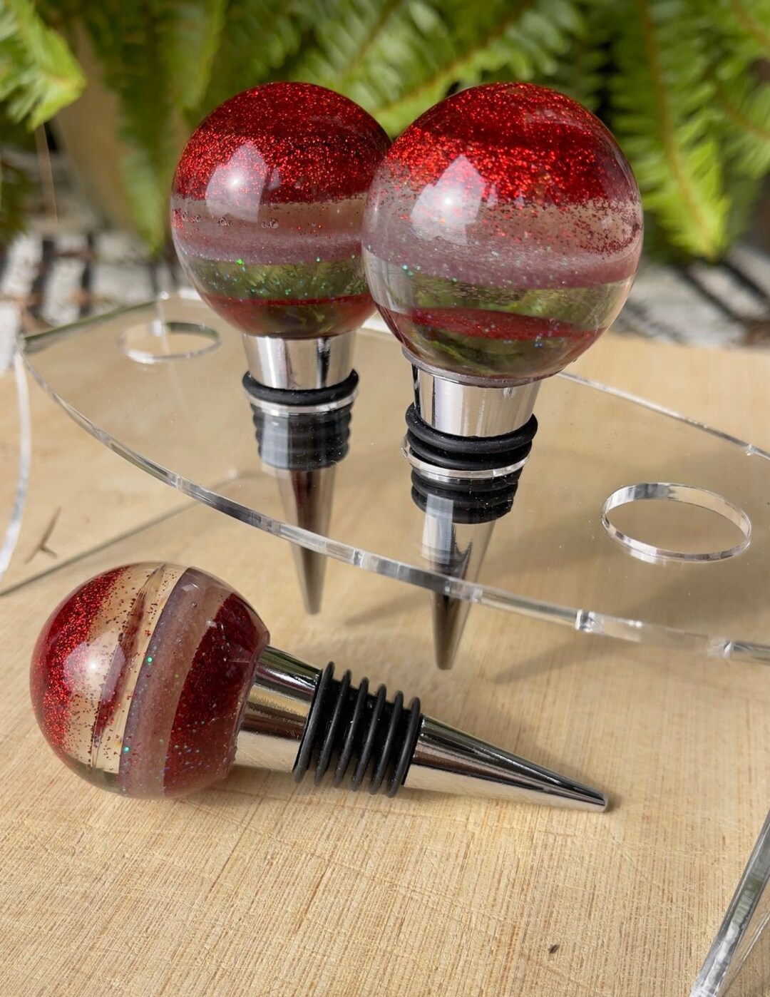 Candy Cane Globe Wine Stopper - Etsy