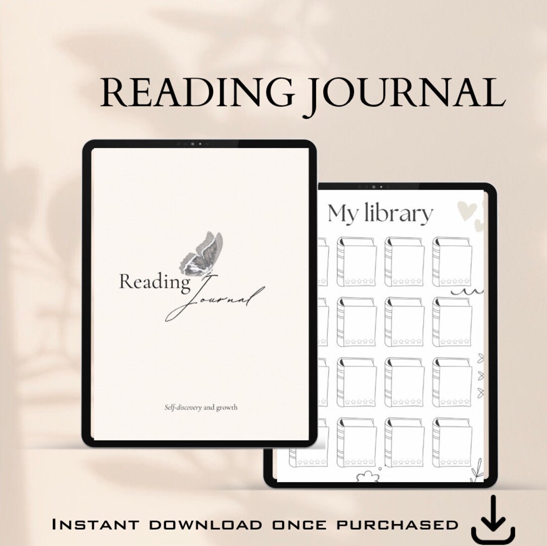 Reading Journal Printable , Reading Journal Digital , Reading Journal ...