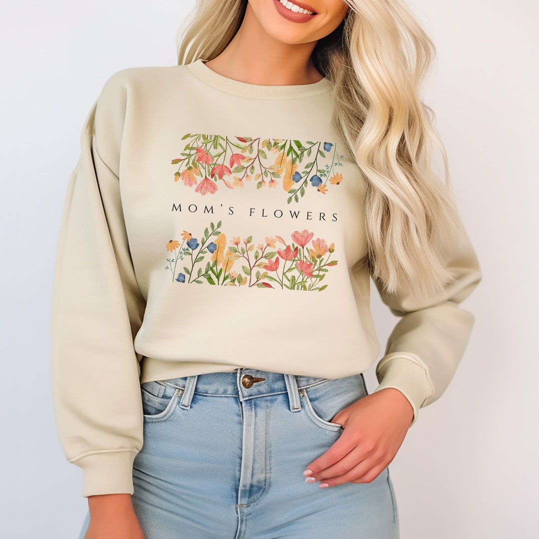 Mom's Flowers Birth Flower Sweater Flowers Cute Garden Wildflowers ...