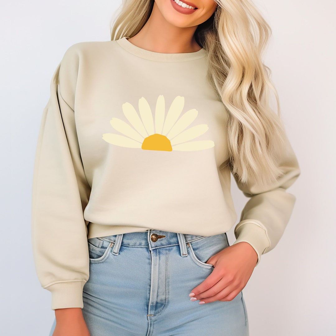 Sunflower Birth Flower Sweater Flowers Cute Garden Wildflowers Sweater ...