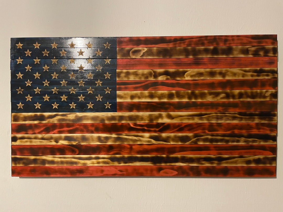 Rustic Wood American Flag - Etsy