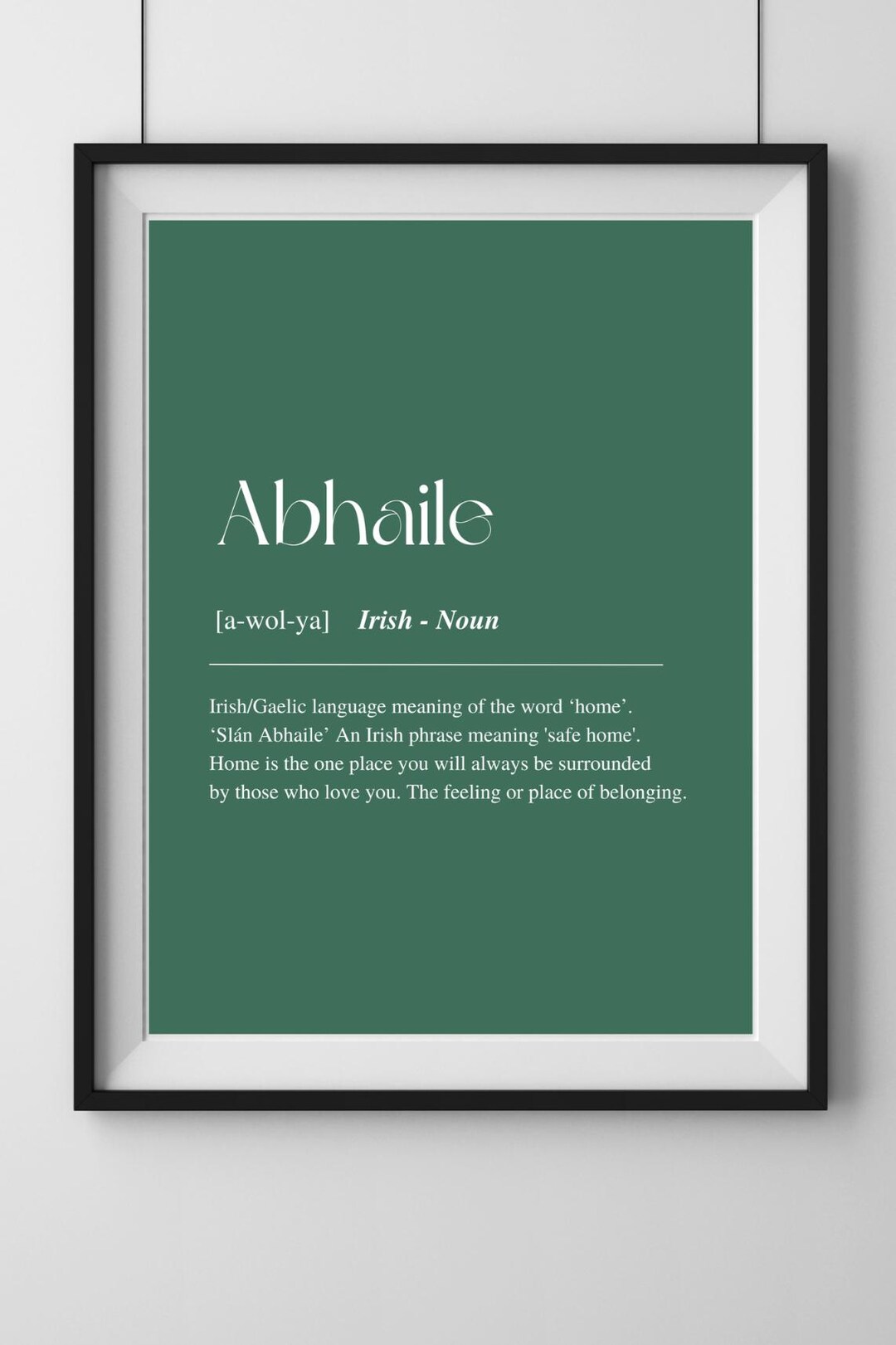 Irish Print - "abhaile" | Wall Art | Digital Download | Irish Saying ...