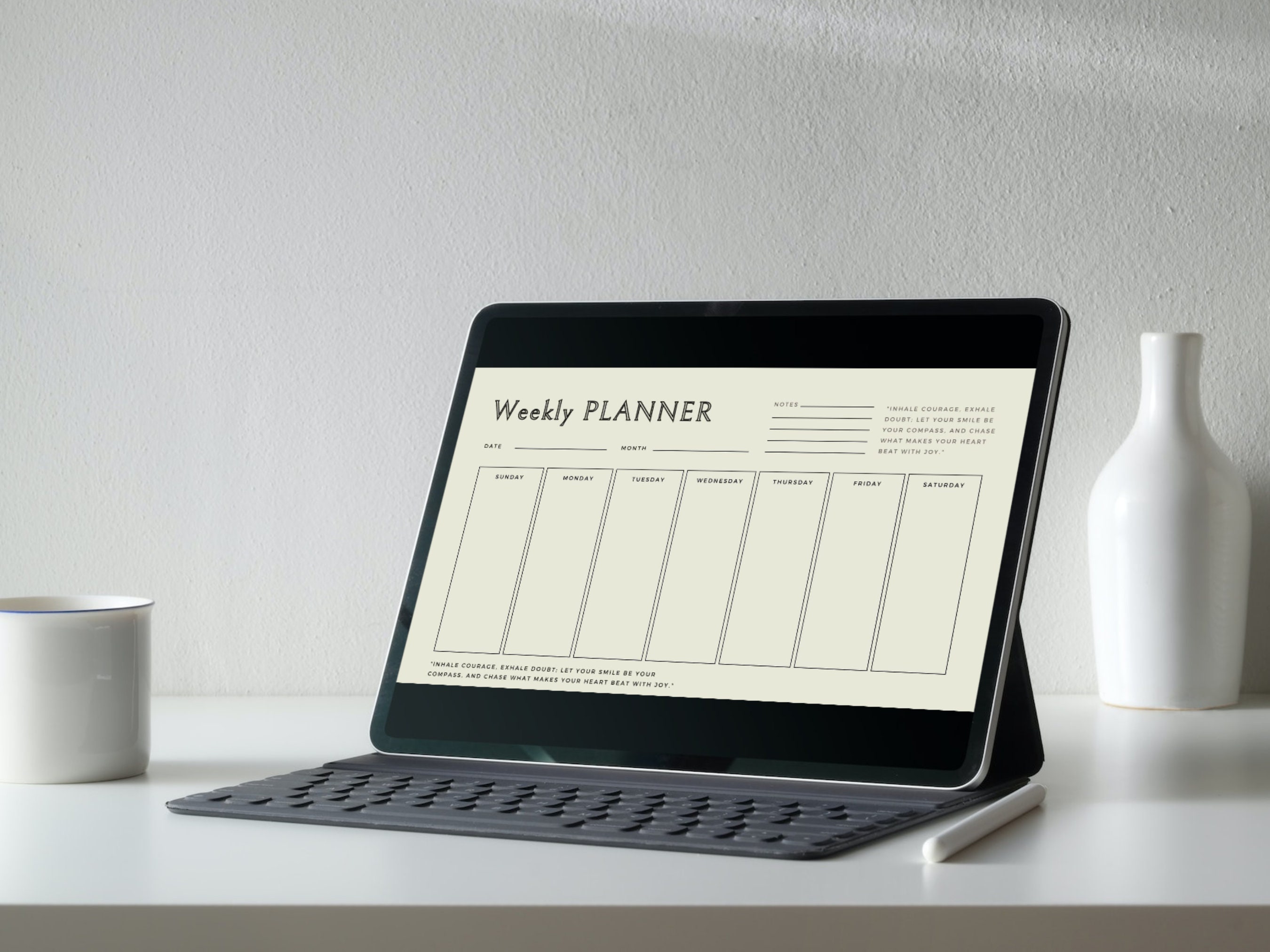 Simple Beige Weekly Planner, Printable and Ipad-friendly With ...